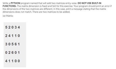 Solved Write A Python Program Named That Will Add Two