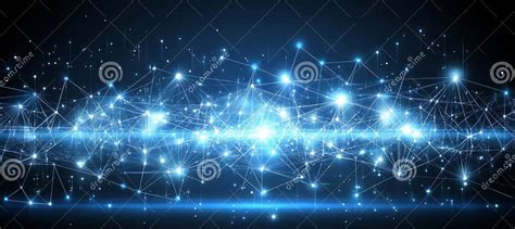 Abstract Technology Background Connected Dots And Lines Form Big Data Network Visualization