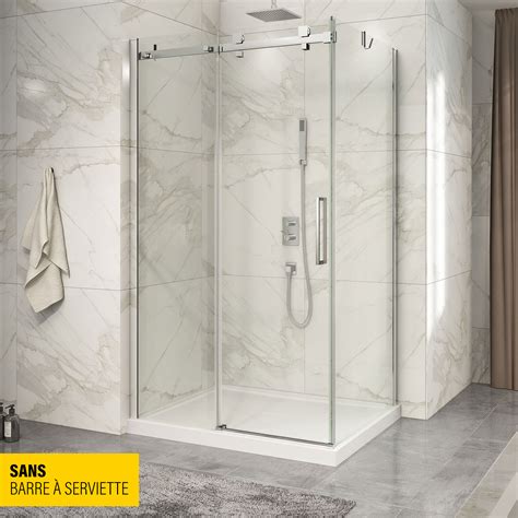 Base De Douche Slate 48 X 36 En Coin Mur à Gauche En Blanc