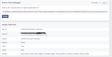Facebook User Access Token Validity Stack Overflow