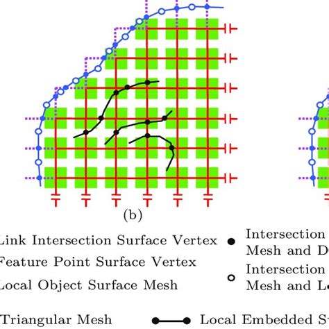 D Illustrations Of The Surface Mesh Embedding Method A Deformable Download Scientific