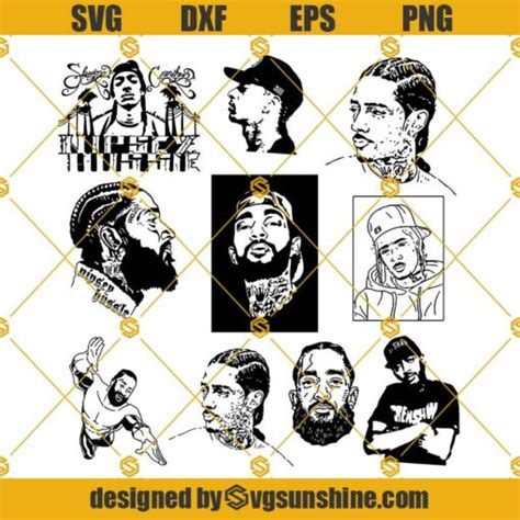 Nipsey Hussle Svg Bundle Nipsey Hussle Svg Png Dxf Eps Sunshine