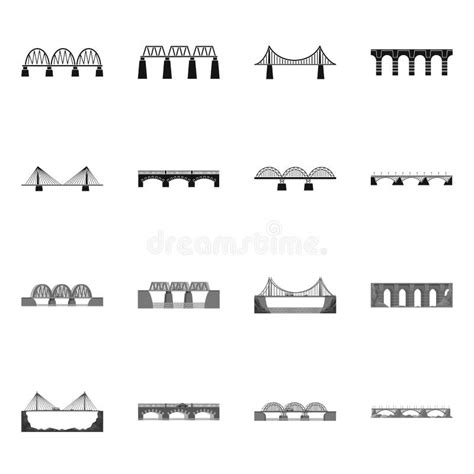 Isolated Object Of Connection And Design Symbol Set Of Connection And Side Stock Vector