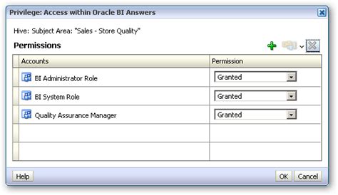 Obiee 11g Security Week Subject Area Catalog And Functional Area Security