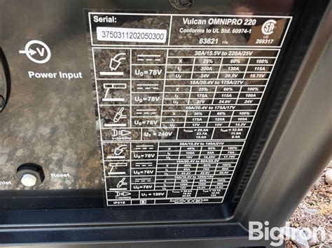 Vulcan Omnipro 220 Welder Agriculture Bigiron