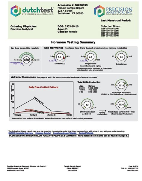 Precision Labs Dutch Test Absolute Health And Wellness