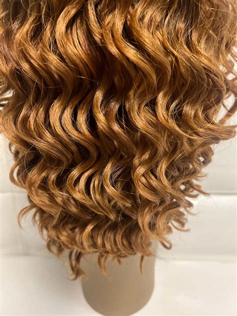 Golden Chestnut Brown Lace Front Wig Black Roots Medium Etsy