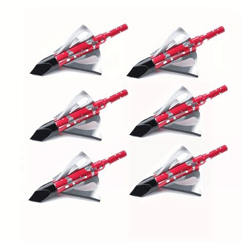 Hunting Broadhead 100 Grain Fixed 6 Blade 15inch Cutting Dia Hunting