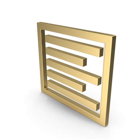 Align Text Left Icon Gold 3d Incl Alignment And Text Envato