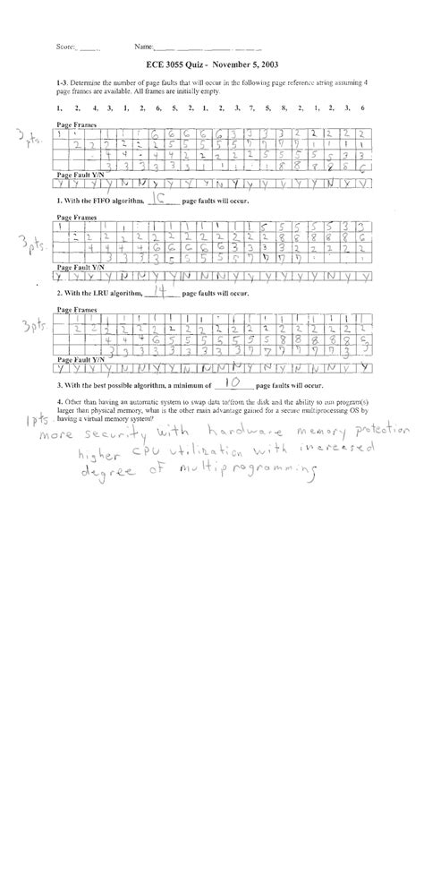 Quiz 13 4 Problems On Computer Architecture And Operating Systems