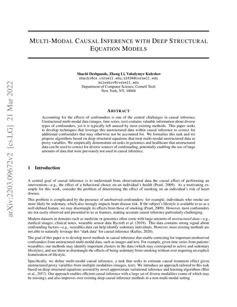 Multi Modal Causal Inference With Deep Structural Equation Models Deepai