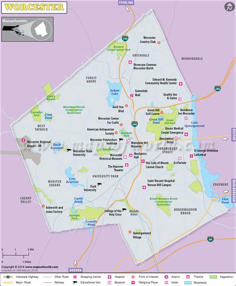 Worcester Map City Map Of Worcester Massachusetts
