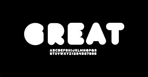 Ultra Font White Modern Alphabet Royalty Free Vector Image