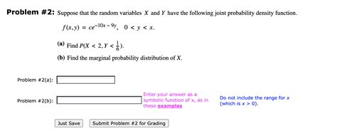 Solved Problem Suppose That The Random Variables X And Y Chegg
