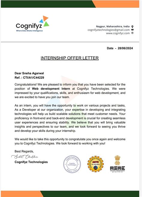 sneha agarwal on linkedin internship technology learning