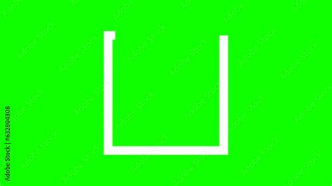 Rectangle Green Screen 4k Rectangle Line With White Color Drawing