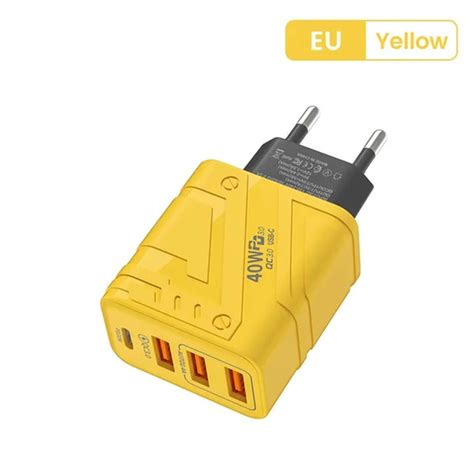 Зарядное устройство Usb Type C мощностью 40 Вт адаптер для быстрой зарядки мобильного телефона