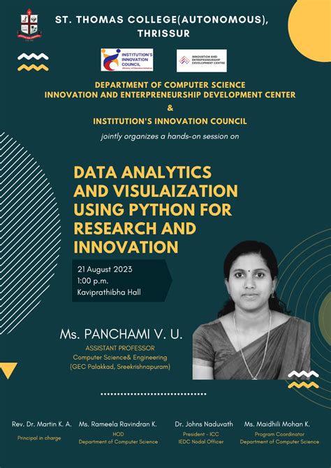 Data Analytics And Visualization St Thomas College Autonomous
