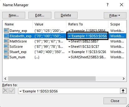 Name Manager In Excel Explanation How To Use Examples