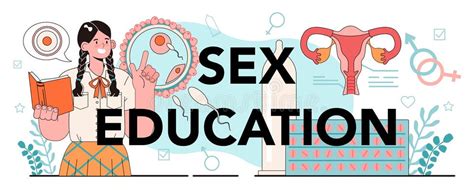 Sex Education Typographic Header Sexual Health Lesson For Young Stock Sex Education Typographic Header Sexual Health Lesson For Young Stock
