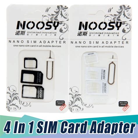 Noosy 4 In 1 Nano SIM Card To Micro SIM Nano Micro To Mini Sim Adapter For Iphone Samsung Sim