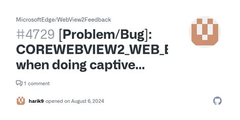 [problem bug] corewebview2 web error status error invalid server