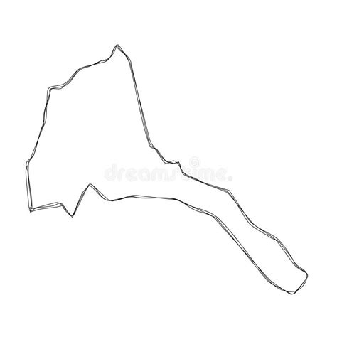 Eritrea Simplified Sketch Map Stock Vector Illustration Of Shape Blank 325690042