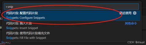 使用代码片段Snippet快速输入常用代码块及注释 vscode vscode snippet CSDN博客