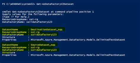 Azure Dataset Created With Az Powershell Not Showing In Data Factory