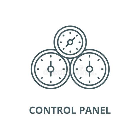 Control Panel Vector Line Icon Linear Concept Outline Sign Symbol Stock Vector Illustration