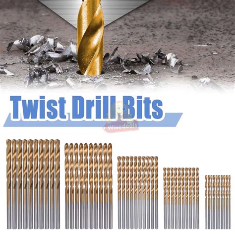 Drills 50 Piece Titanium Coated Hss Drill Bit Set Was Sold For 6600