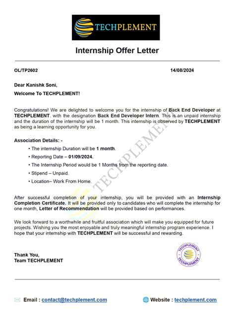 Kanishk Soni On Linkedin Techplement Techplementteam Techplementinternship