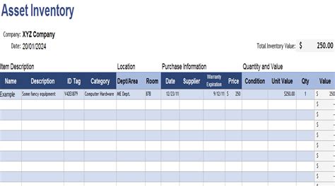 Asset Tracking Template Excel Templates Free Download Available From Ace Digi