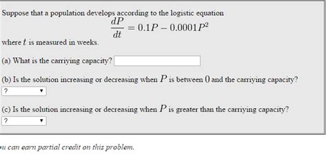 Solved Suppose That A Population Develops According To The