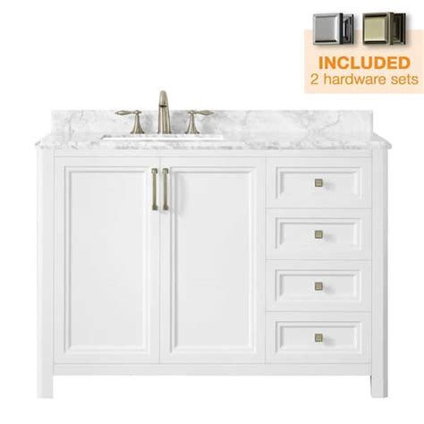 48 Bathroom Vanity Top With Right Offset Sink Artcomcrea