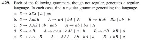 4 29 each of the following grammars though not