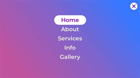 full screen overlay navigation menu bar using html and css youtube
