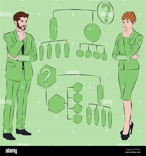 Man And Woman Identify Problems Or Opportunities In The Decision Making