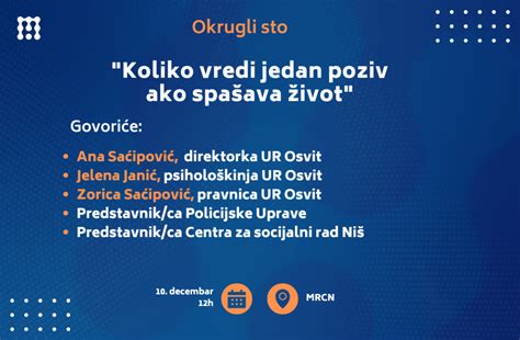 Okrugli Sto Koliko Vredi Jedan Poziv Ako Spašava život Udruženje Romkinja Osvit