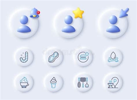 Cappuccino Cream Best Food And Grill Tools Line Icons For Web App Printing Vector Stock