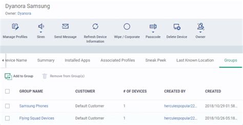 view and manage device group memberships endpoint manager comodo
