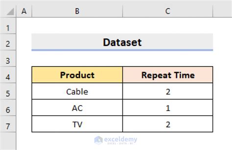 Repeat Cell Value N Times In Excel Design Talk