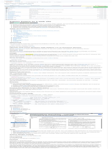 Github Plandes Zotsite Export Zotero To A Stand Alone Web Site