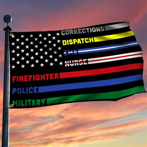 First Responders Grommet Flag Corrections Dispatch Ems Nurse Firef