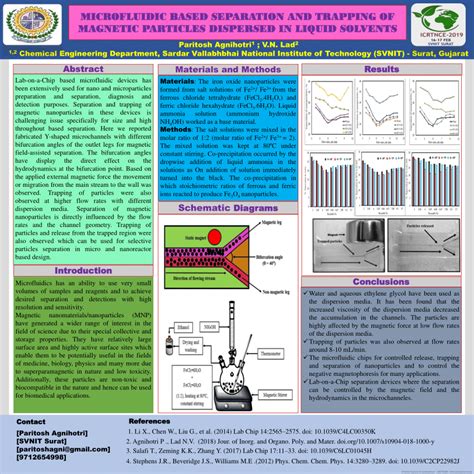 Pdf Microfluidic Based Separation And Trapping Of Magnetic Particles