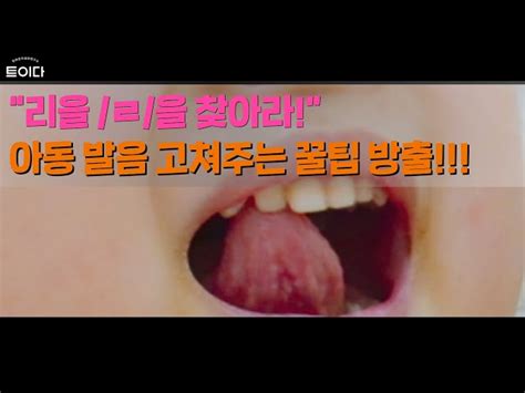 ㄹ 조음치료 아동 발음 고쳐주는 꿀팁 트이다 언어인지심리연구소