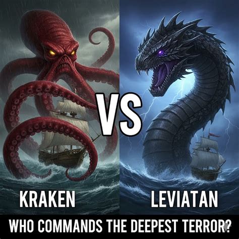 Kraken Vs Leviathan Who Commands The Deepest Terror 🌊🦑 Scary Kraken
