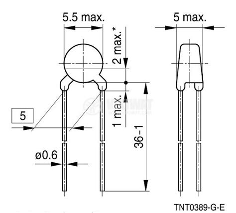 K164nk047 Термистор Ntc 47 Kohm Ф5x5mm