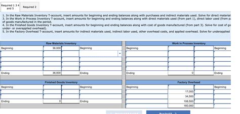 1 In The Raw Materials Inventory T Account Insert Chegg Com