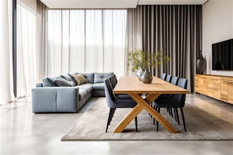 Minimalist Interior Design Of Modern Living Room Home Ai Stock